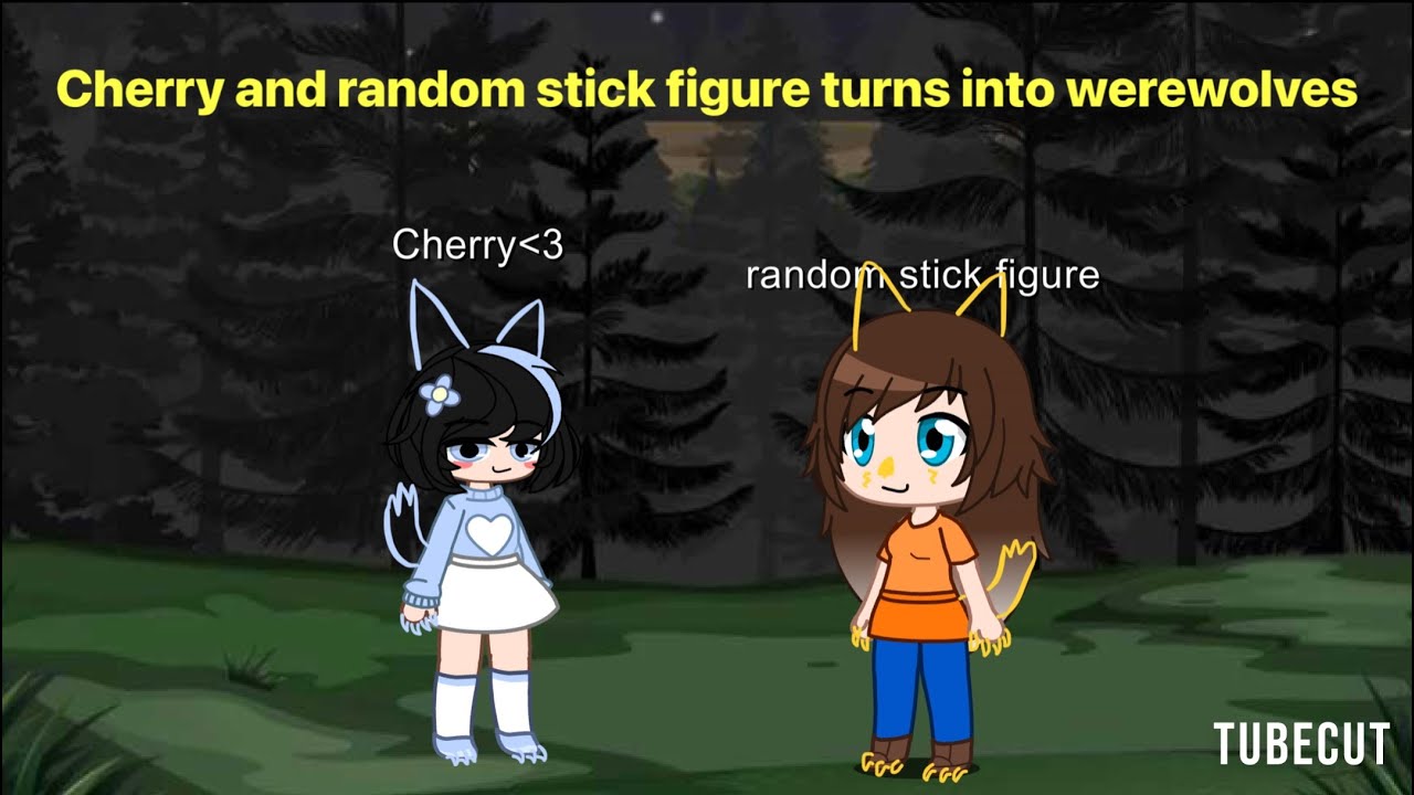 Cherry and random stick figure turns into werewolves - YouTube