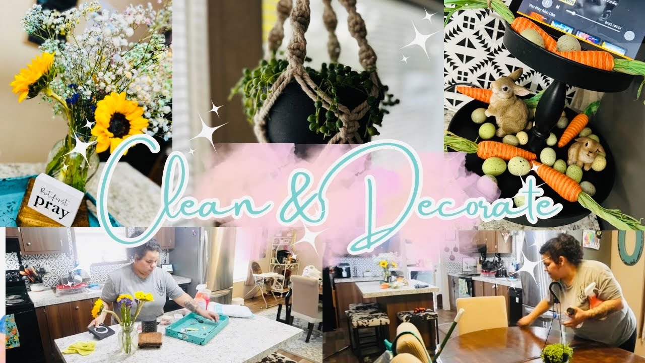 Clean & Decorate With Me🌷🐰 | Minimal Decorating #springdecorating - YouTube