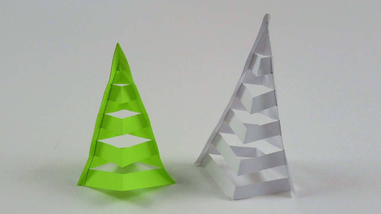 Easy Paper Tree - Origami Christmas Tree Tutorial - YouTube
