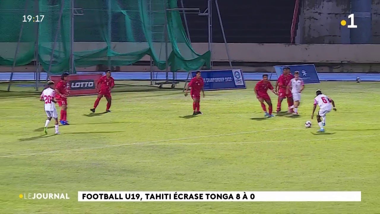 Championnat d'Océanie U19 : Tahiti bat Tonga 8 à 0 - YouTube