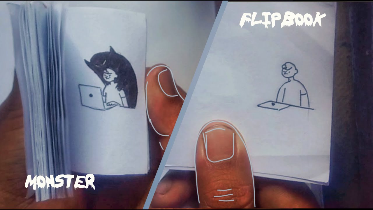 Flipbook monster - YouTube
