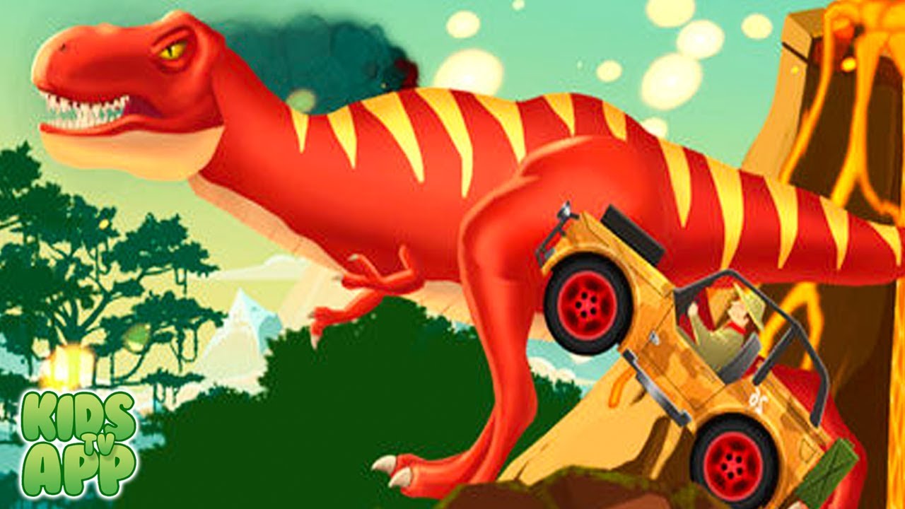 Fun Kid Racing Dinosaurs - Tyrannosaurus Rex, Brontosaurus, Triceratops ...