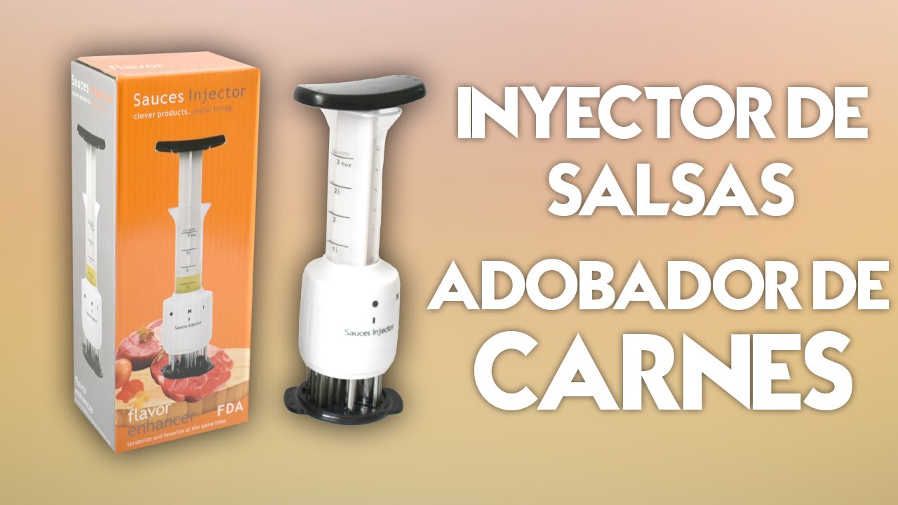 Inyector de salsas para carnes - Adobador - YouTube