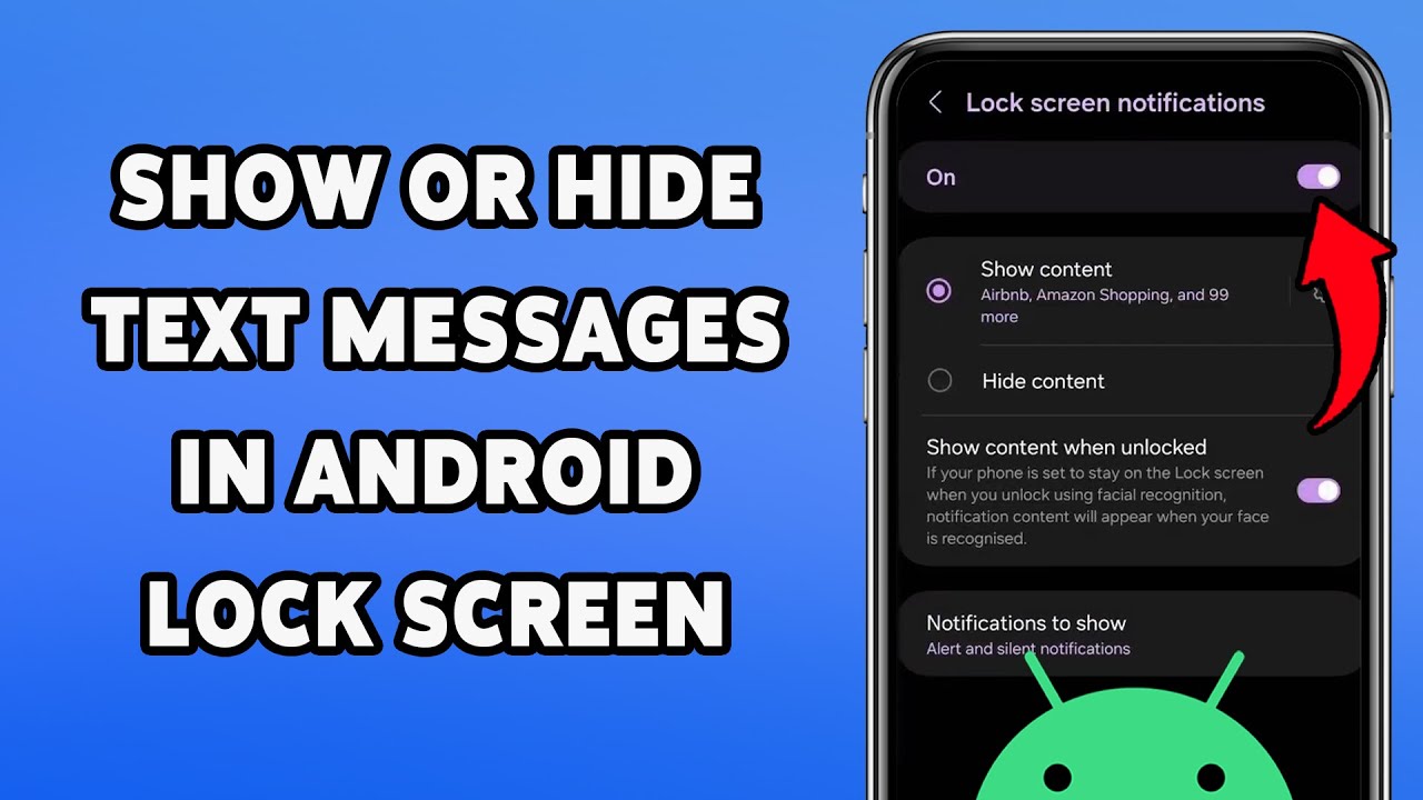 How To Show Or Hide Text Messages In Android Lock Screen 2025 | Manage ...
