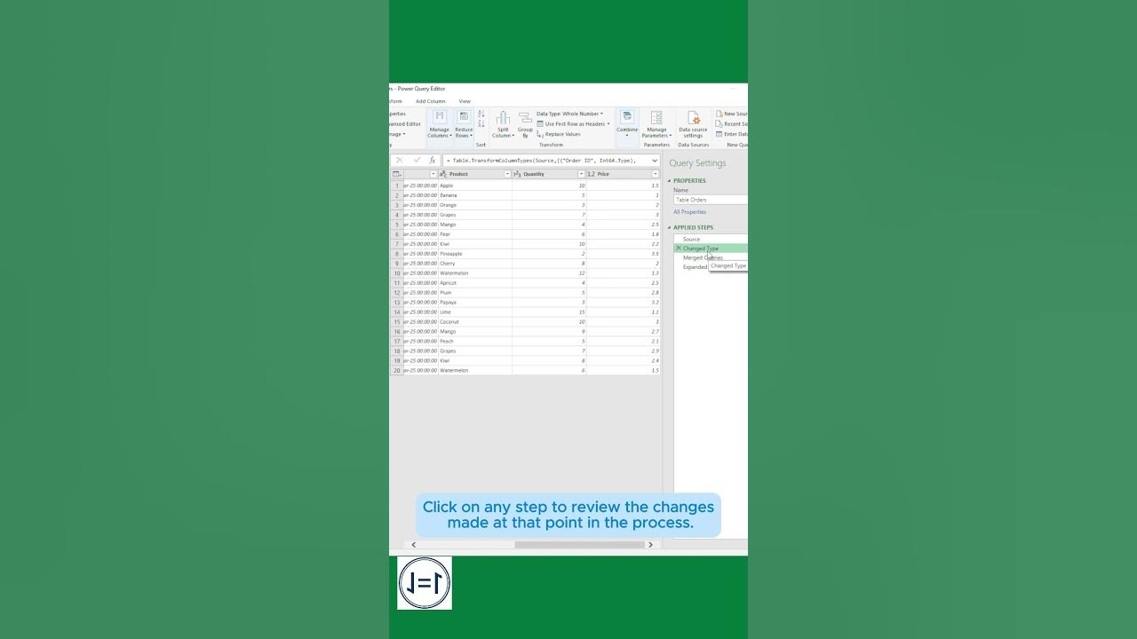 #163 Exploring the Applied Steps in Power Query #powerquery #excel # ...
