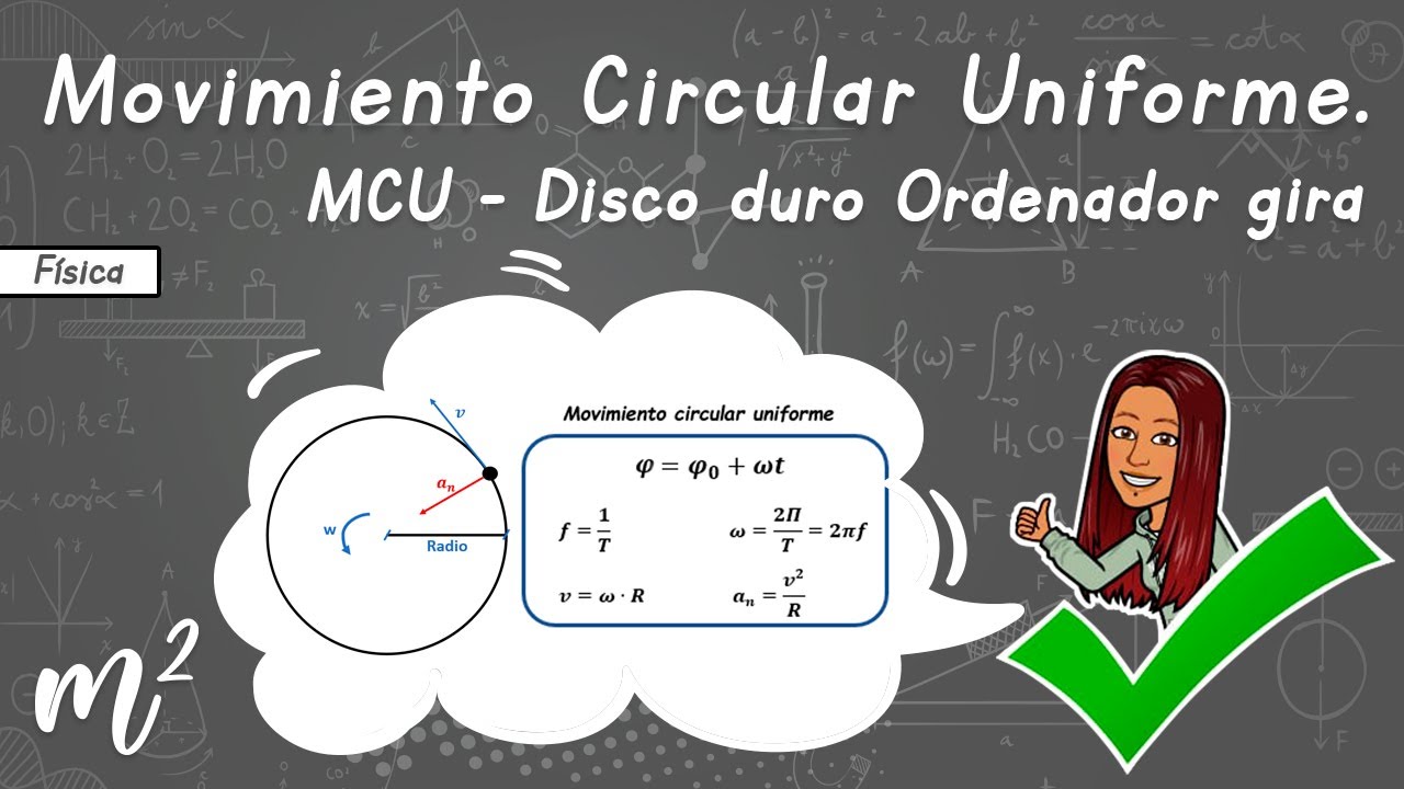 Problema MCU (Movimiento circular uniforme)📀Disco duro Ordenador gira ...