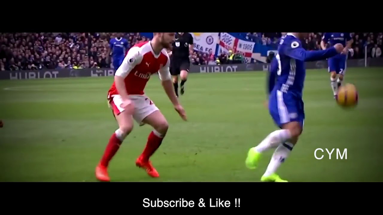 EPL 드리블 원탑 아자르. 아스날 상대로 혼자 축구함 ㅎㄷㄷ (평점9) Eden Hazard Dribble vs Arsenal ...
