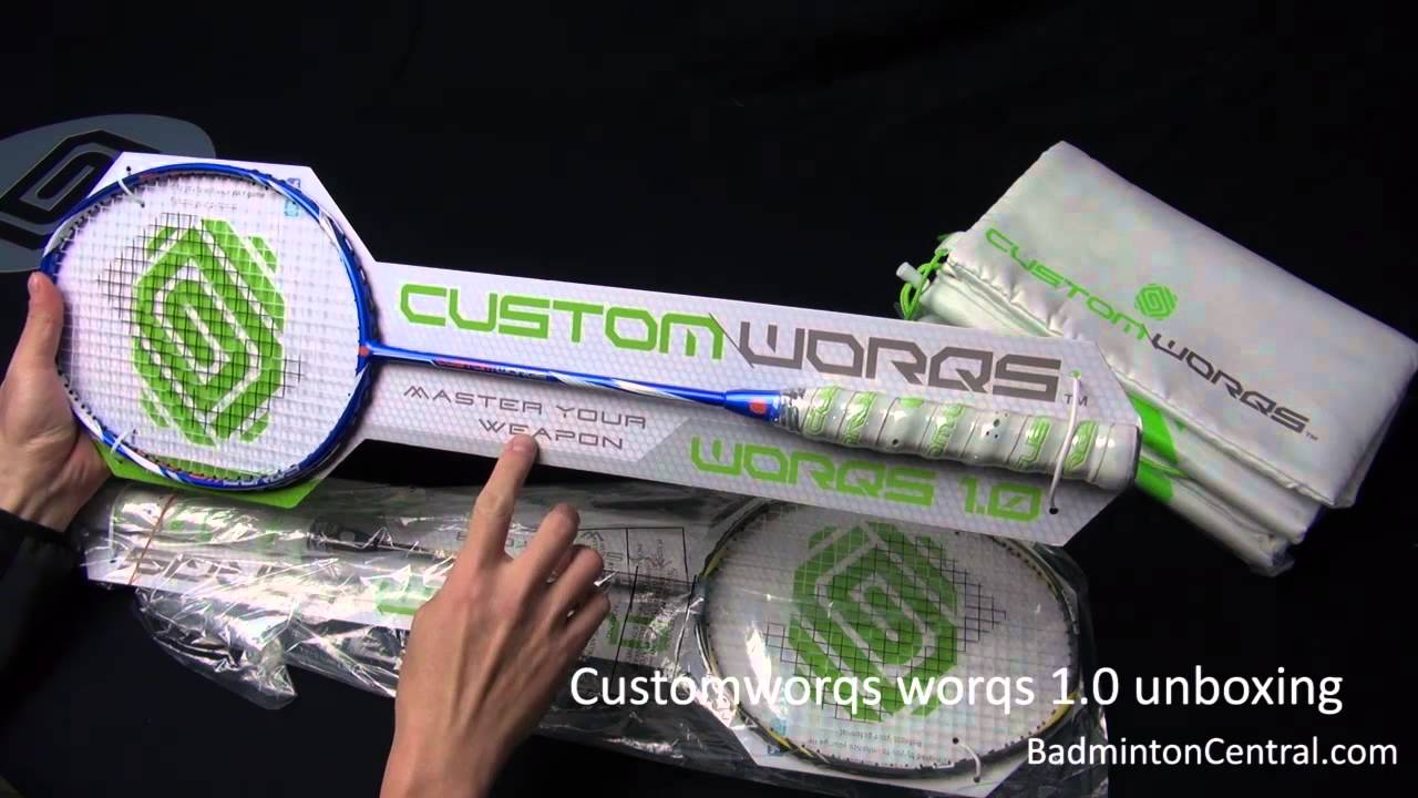 Customworqs custom badminton rackets unboxing - YouTube