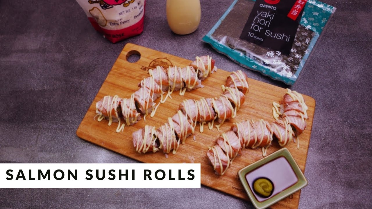 Salmon Sushi Inside Out Roll by Khanh Ong - YouTube