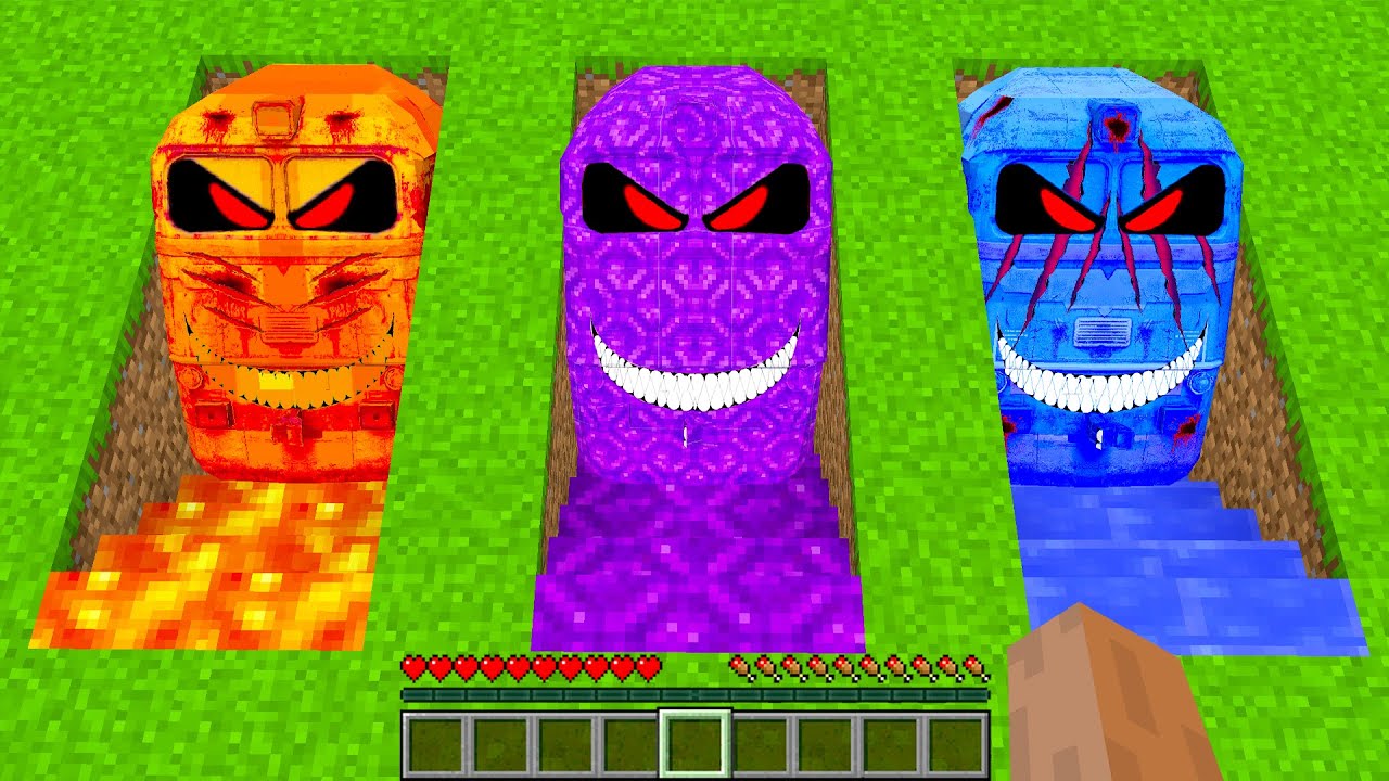 I found SECRET UNDERGROUND STAIRS to SCARY METRO TRAIN EXE in Minecraft ...