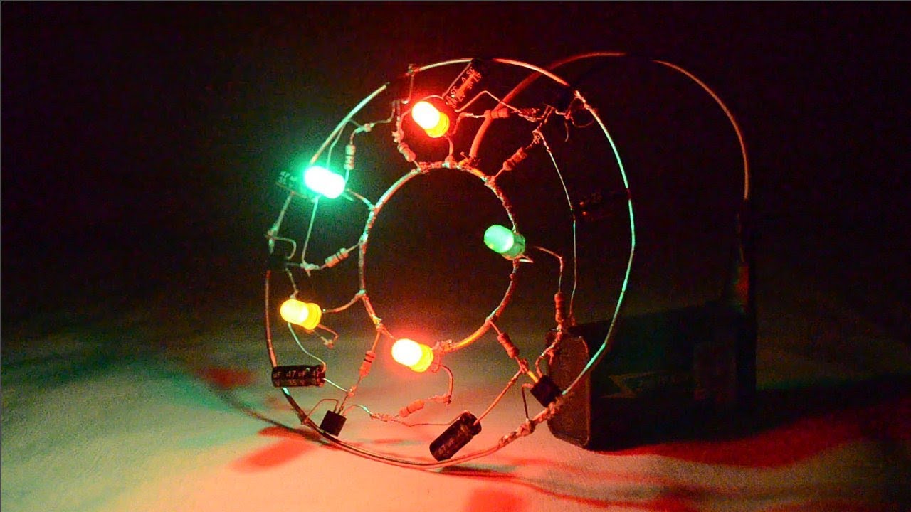 Nice effect led blinker using transistor bc547 - mini project flasher ...