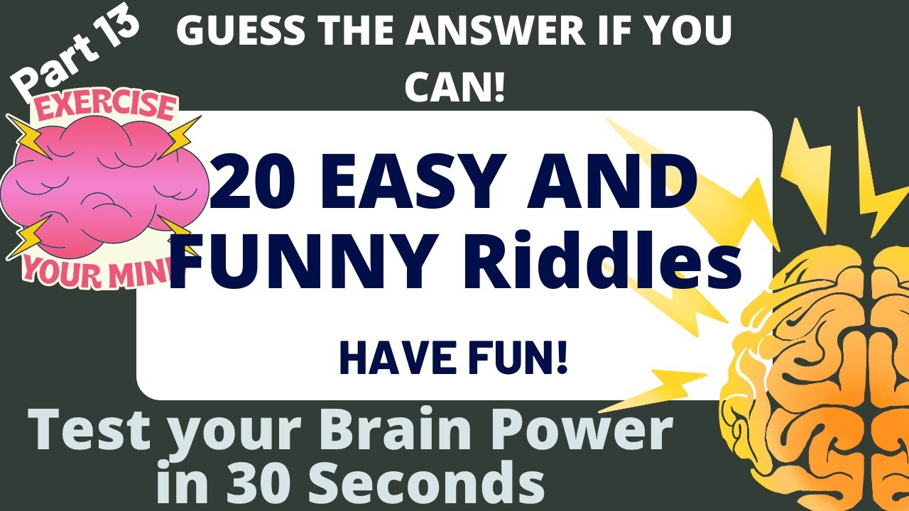 20 Funny Riddles13|Only a genius can answer these 20 tricky Riddles ...