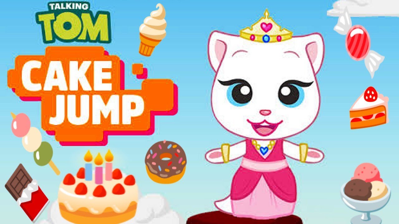 Talking Tom Cake Jump Princess Angela unlocked Gameplay Android ios ...