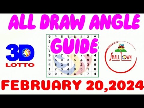 SWERTRES ALL DRAW ANGLE GUIDE TODAY FEBRUARY 20,2024/3d lotto/3d ...