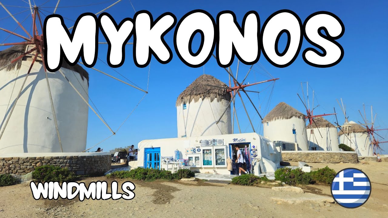 Mykonos Windmills 🌅 Morning & Sunset Walk | 4K Ultra HD - YouTube