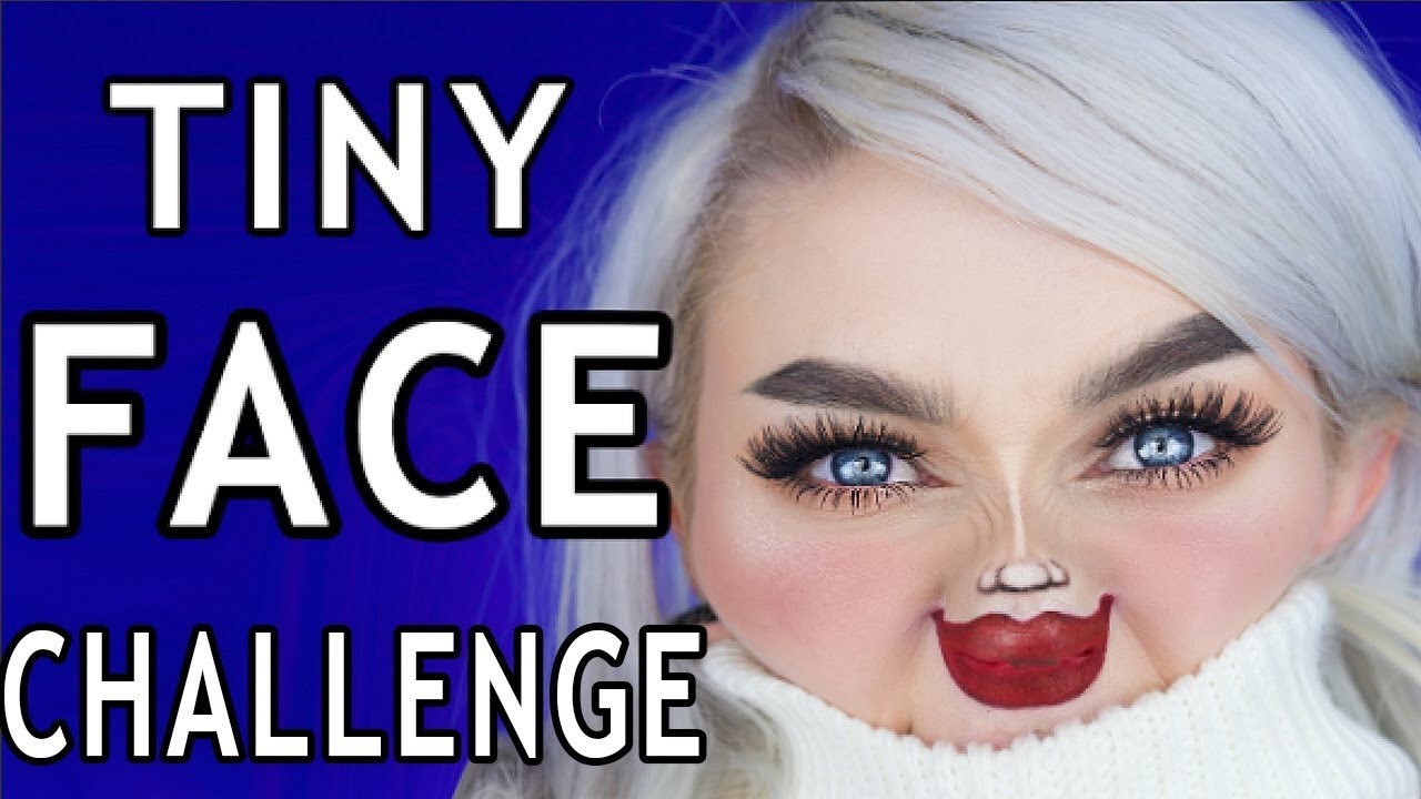 TINY FACE MAKEUP CHALLENGE | Evelina Forsell - YouTube