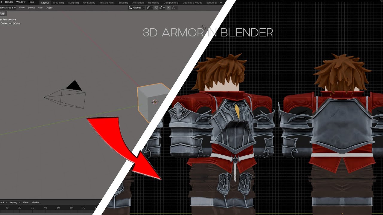 3D SPEED MODELING & TEXTURING | KNIGHT ARMOR | ROBLOX - YouTube