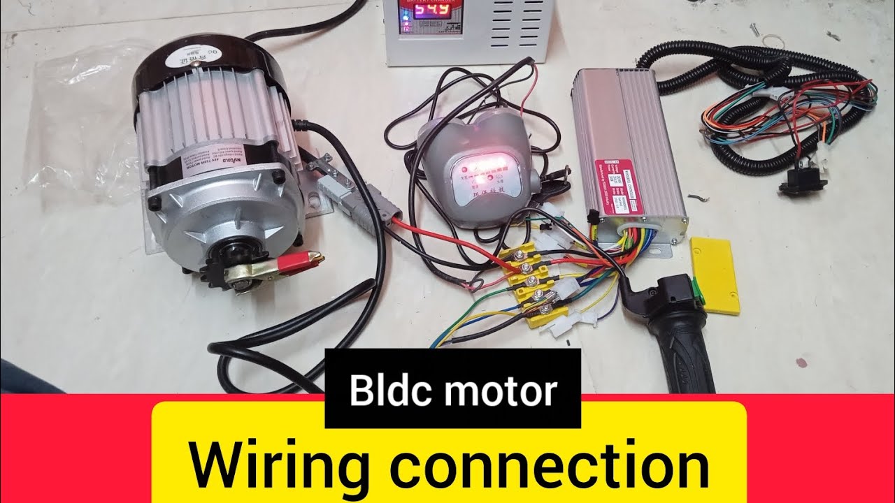 bldc motor full wiring connection #electric vehicles #unboxing #ebike ...