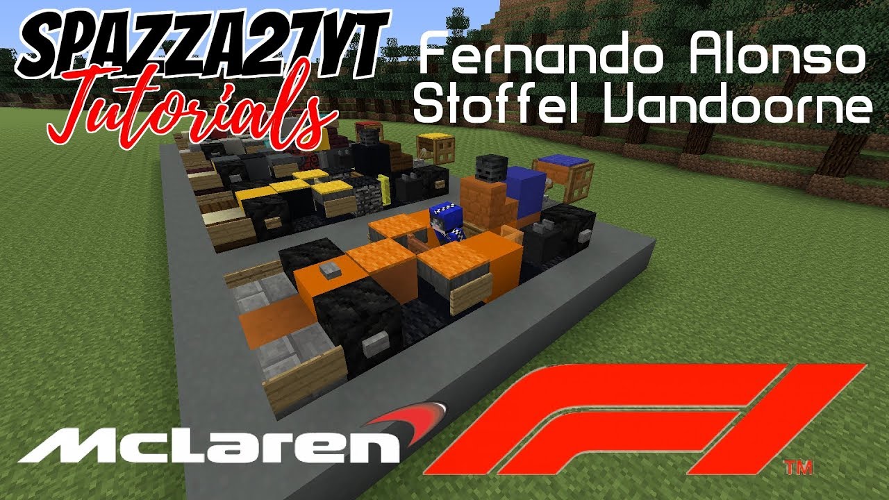 Minecraft Formula 1 McLaren 2018 Alonso Vandoorne Tutorial - YouTube
