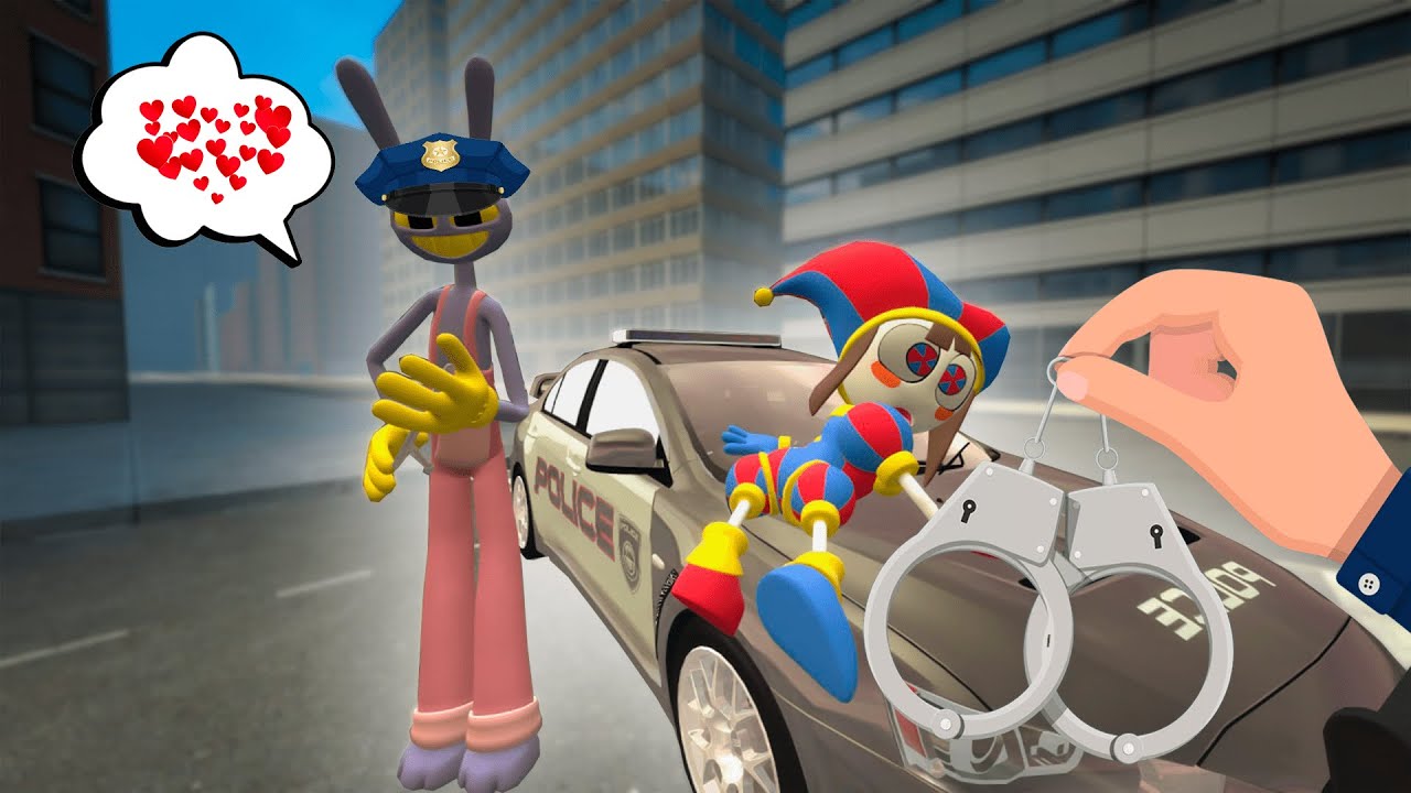 Pomni Love Story im Police! Amazing Digital Circus | Garry's Mod - YouTube