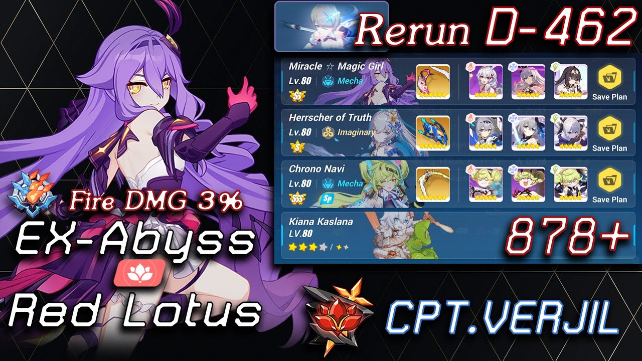 [Honkai Impact 3] EX Abyss Red Lotus - Rita Argent Knight Artemis (878 ...