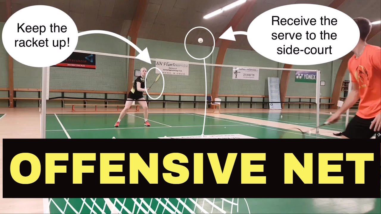 BADMINTON EXERCISE #35 - OFFENSIVE NET, BLOCK AND KILL - FOREHAND SIDE ...