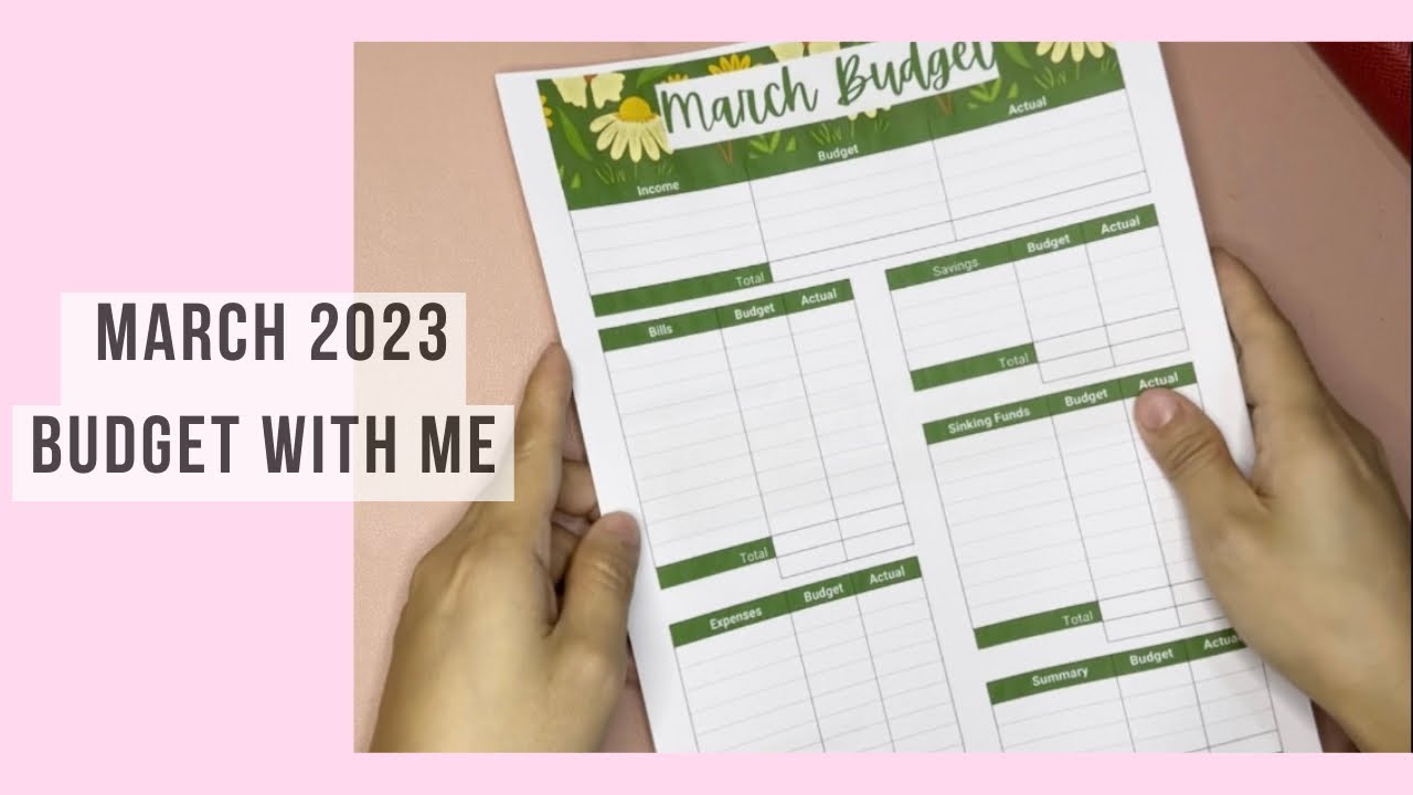 March 2023 Budget with Me | Zero Based Budget | Low Income - YouTube