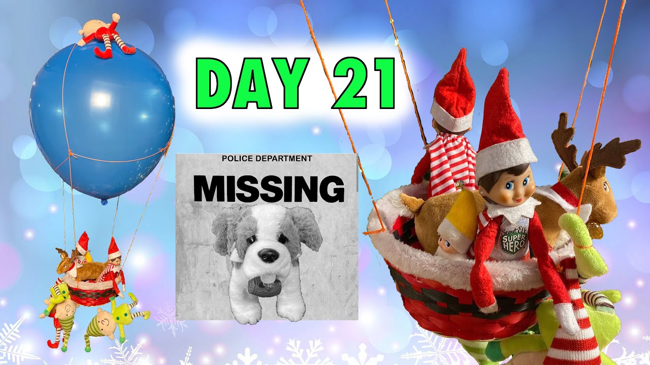 MISSING DOG! Elf on the Shelf Hot Air BALLOON SEARCH! 🐶🎈 Shelf Elf ...