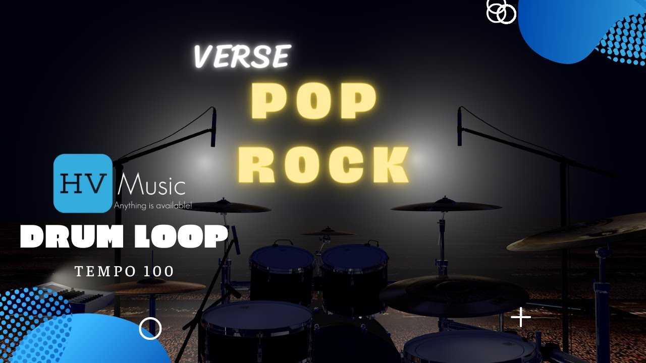 POP ROCK - VERSE - DRUM LOOP - TEMPO 100 BPM - YouTube