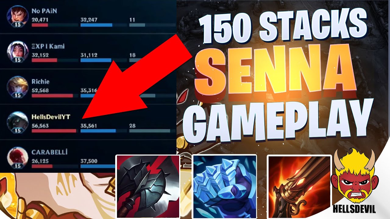 WILD RIFT | 150 STACKS SENNA 55K DAMAGE INSANE LATE GAME! | Senna ...