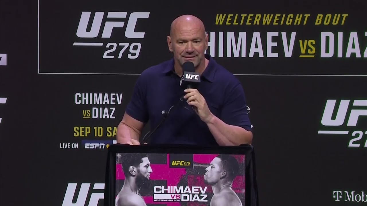 UFC 279 press conference called off after backstage antics | Dana White ...
