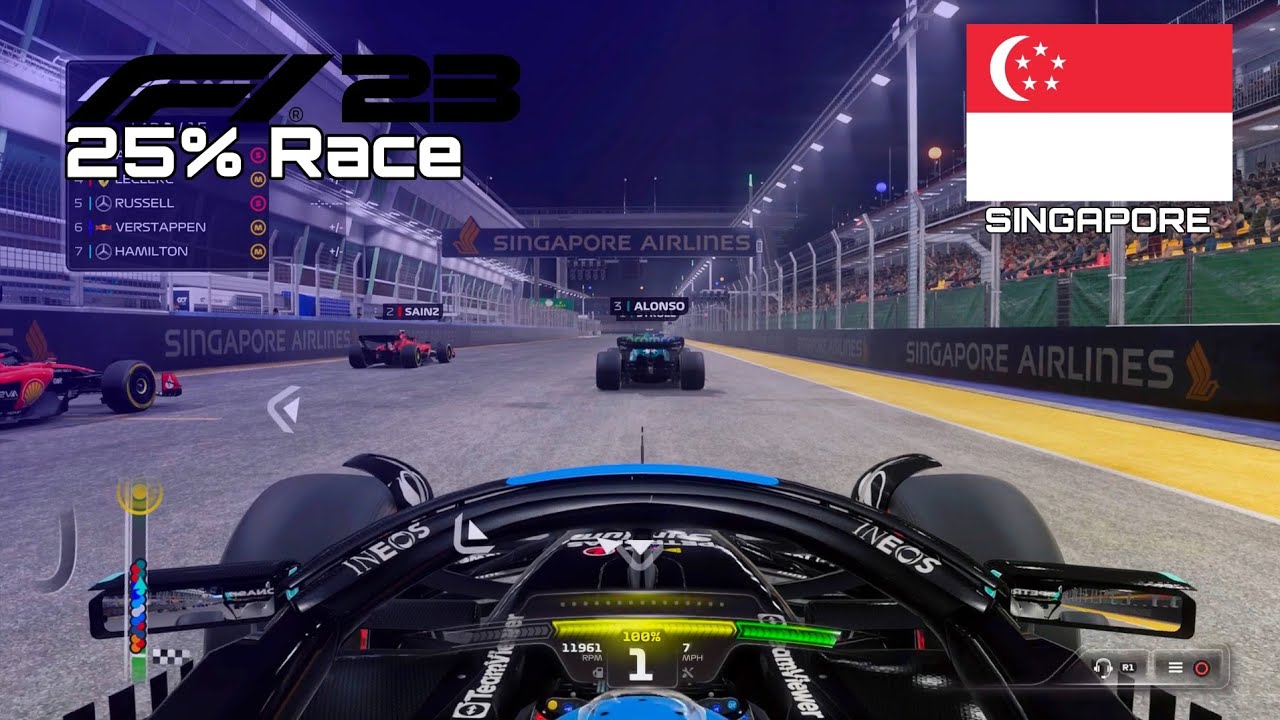 F1 2023 GAME | 25% Race Singapore - George Russell | PS4 Gameplay - YouTube