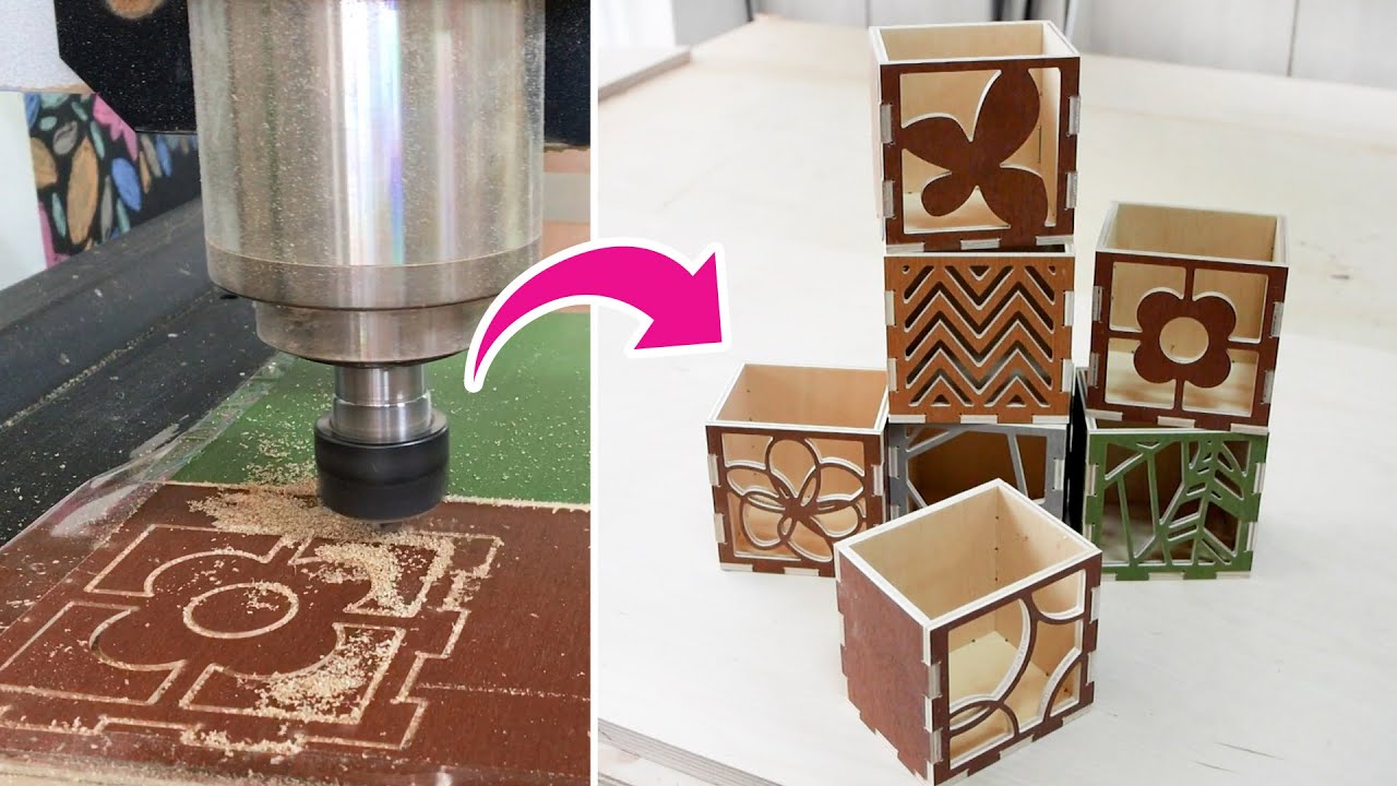 How I made small wooden boxes using a CNC machine - EASY, FAST - YouTube