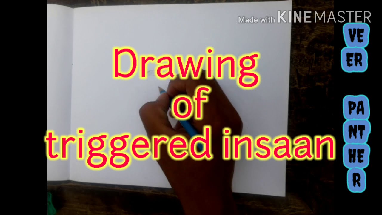 Drawing of triggered insaan @triggeredinsaan | Veer panther drawing fan ...