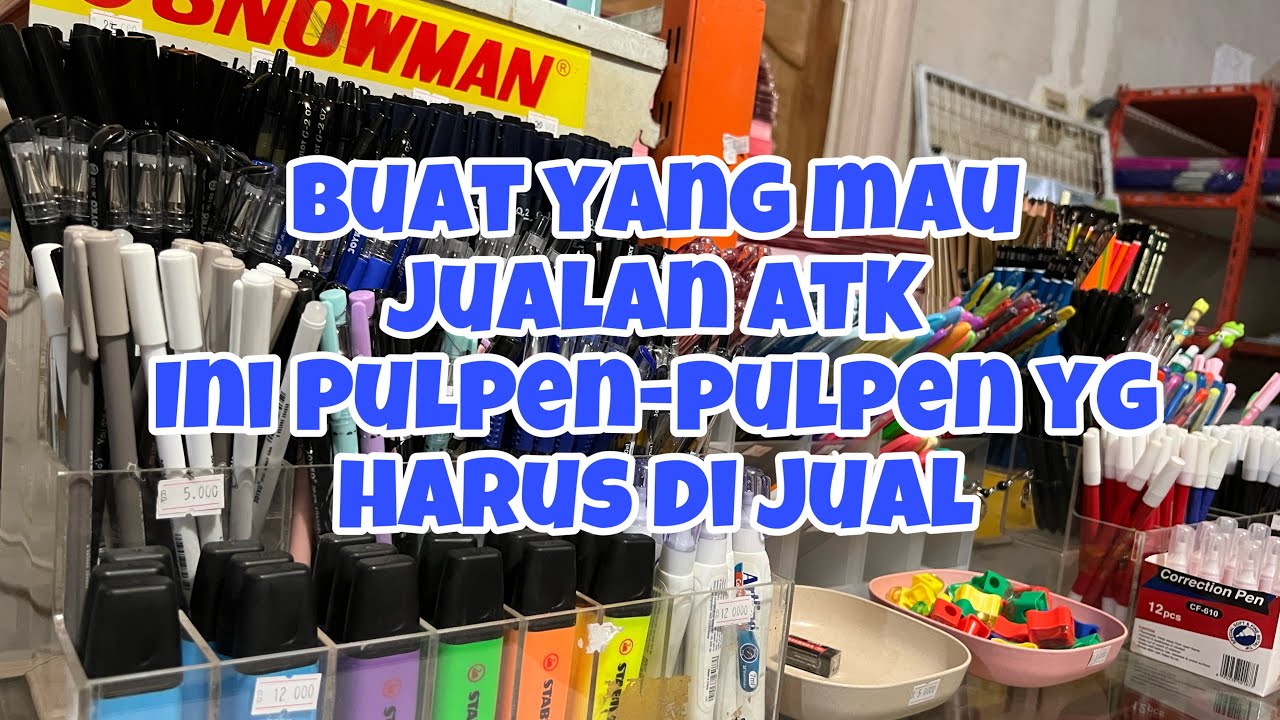 Macam-macam Pulpen yang di jual di Toko ku - YouTube