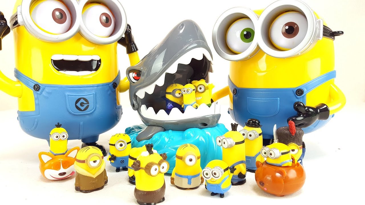 Minions Dive into the Shark Monster Kevin Bob Stuart Minions Toy Funny ...