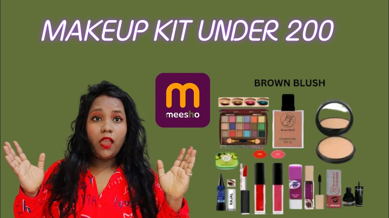 Trying Meesho MAKEUP KIT WATCH BEFORE BUY |under ₹200 |trying meesho's ...