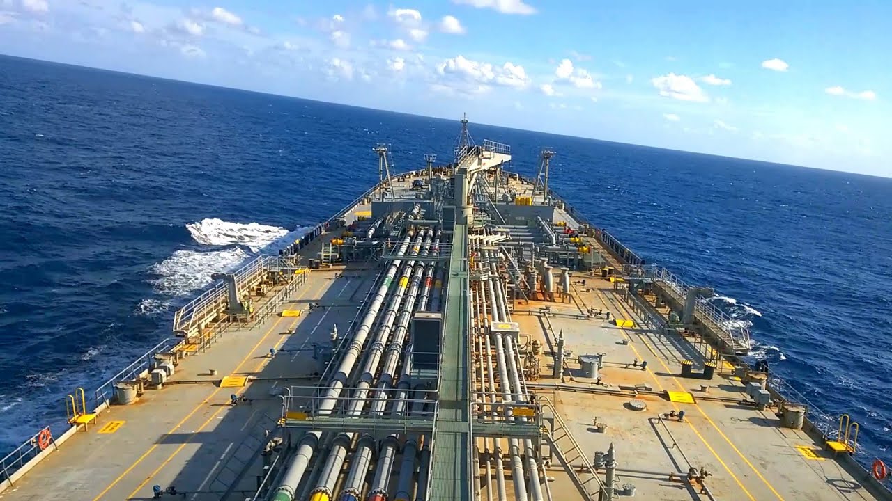 Rolling Oil Tanker In Beautiful Sunny Weather | The Mediterranean Sea ...