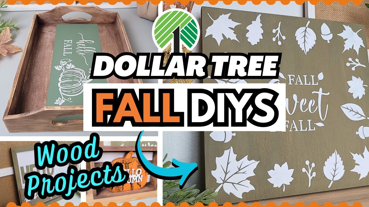 🍁Rustic Fall Decor HACKS | Dollar Tree WOOD DIYS - YouTube