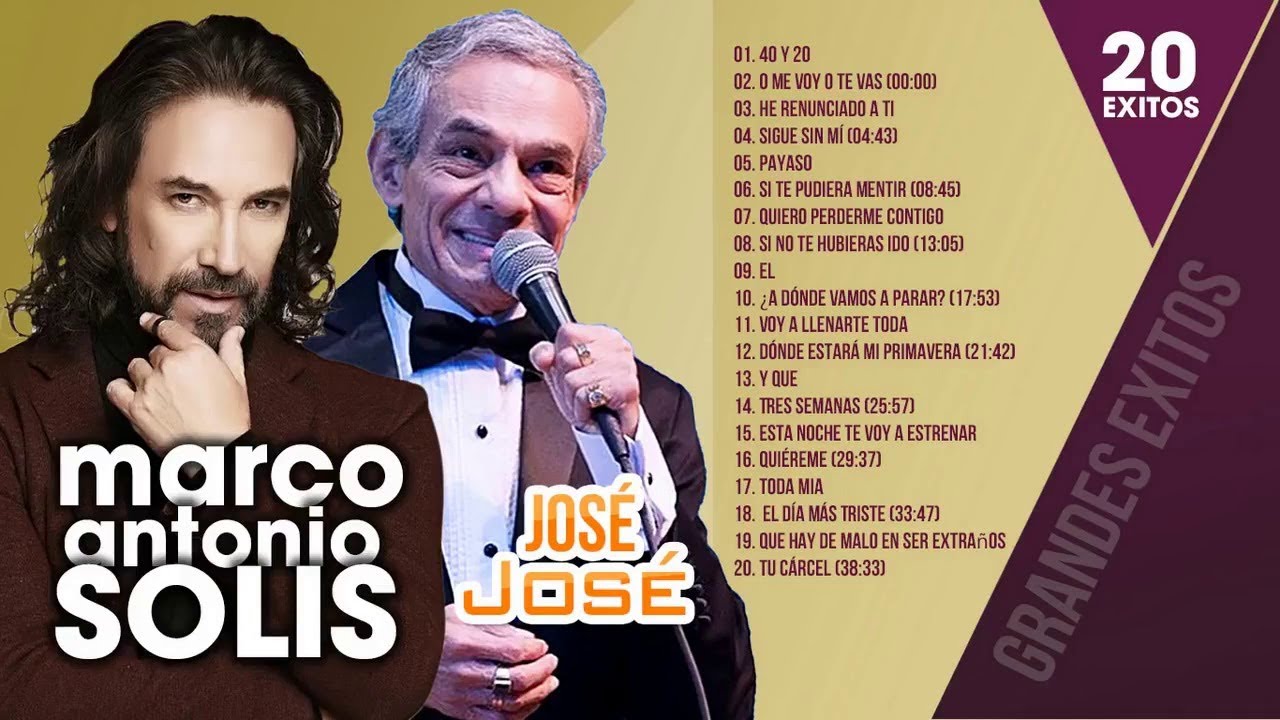 JOSÉ JOSÉ & Marco Antonio Solis EXITOS Clasicos Sus Mejores Canciones ...
