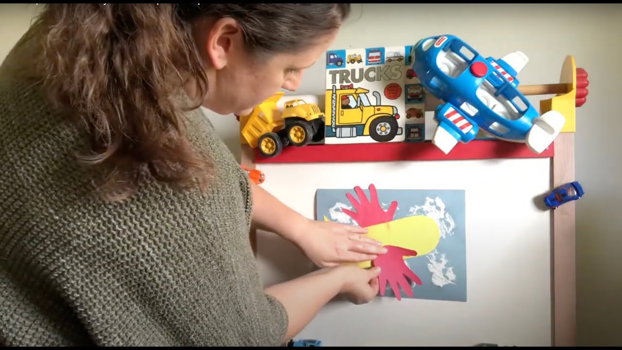 Transportation Project: Handprint Airplane - YouTube