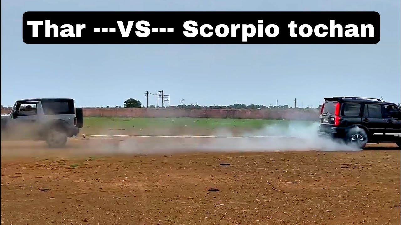 Thar--- VS --- Scorpio Tochan Dono Car Full Power Ha Sarkar apni hai ...
