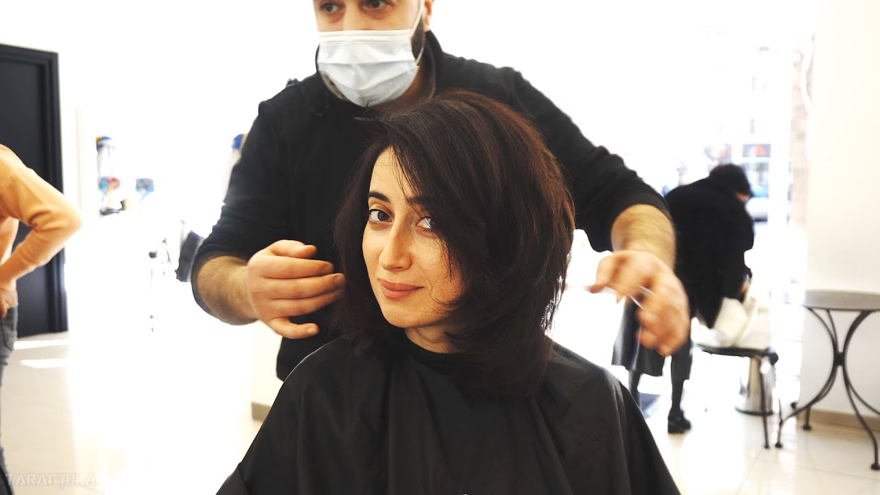 SUPER HAIRCUT - HEAVILY SHORT LAYERED FOUR STEP BOB - YouTube