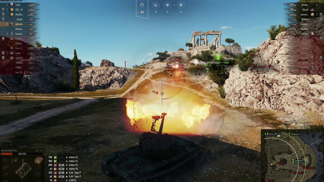 World Of Tanks SA BC 12T braking convention and playing something ...