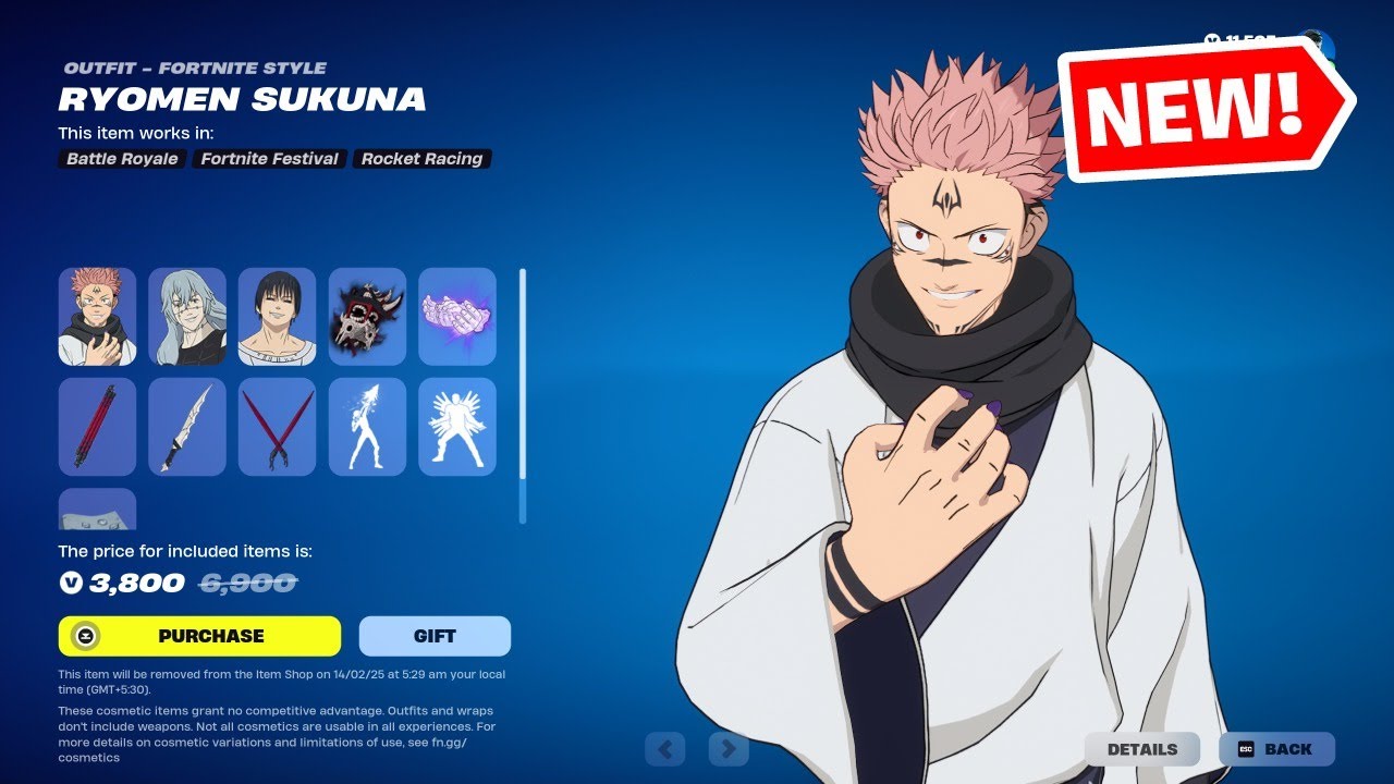 Fortnite NEW Jujutsu Kaisen Skins (Wave 2), Emote Bundle (Sukuna, Toji ...