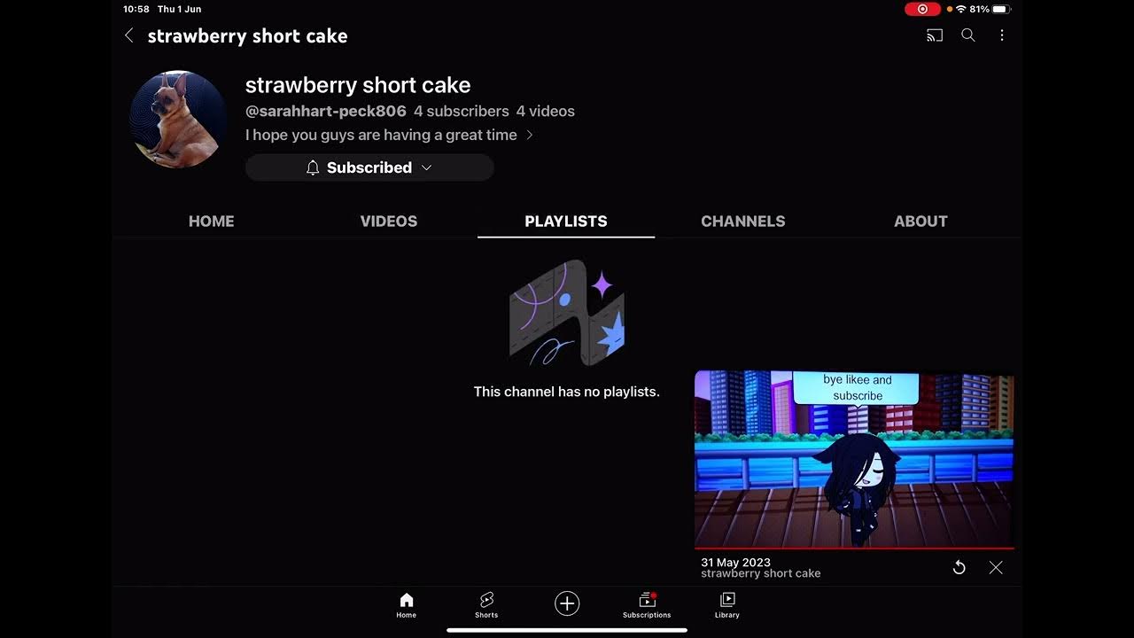 My friend now has a yt channel! - YouTube