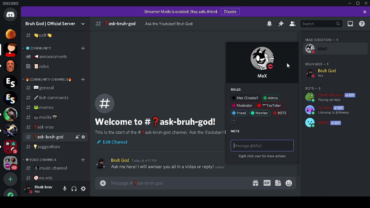 The Official Bruh God Discord server! - YouTube