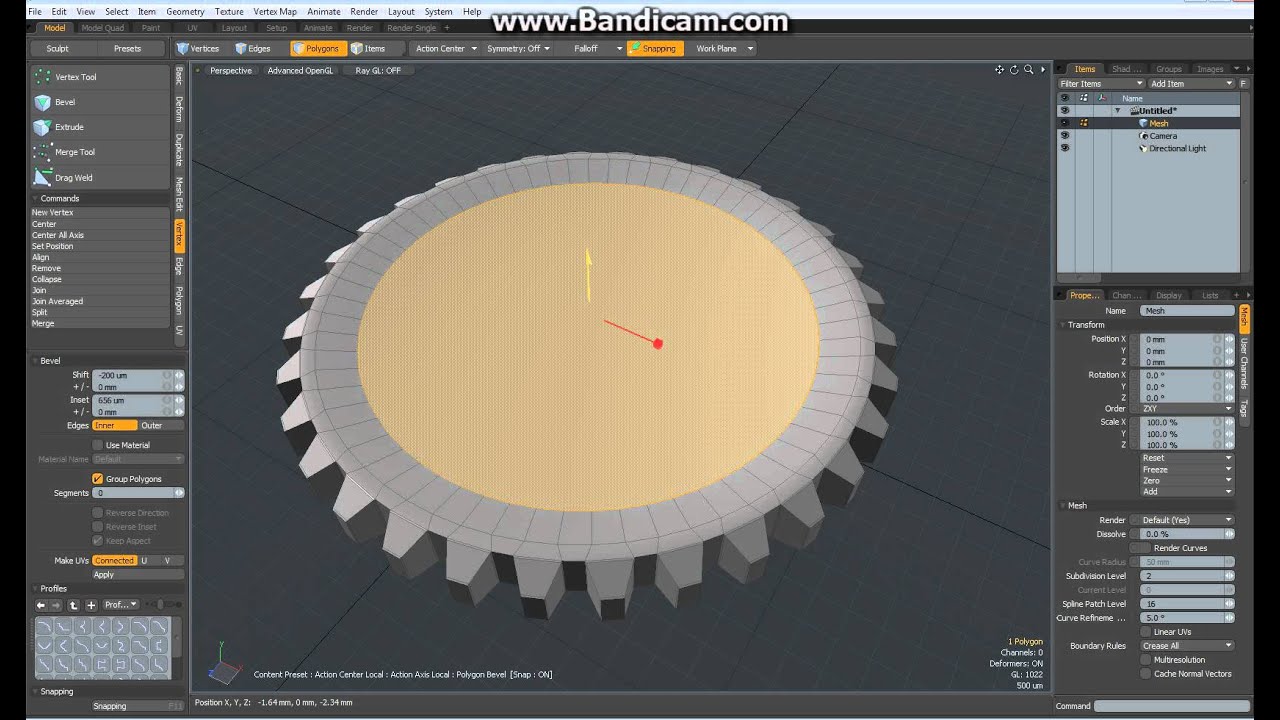Modo 501 From 2D to 3D Part 5 - Making a cog wheel - YouTube