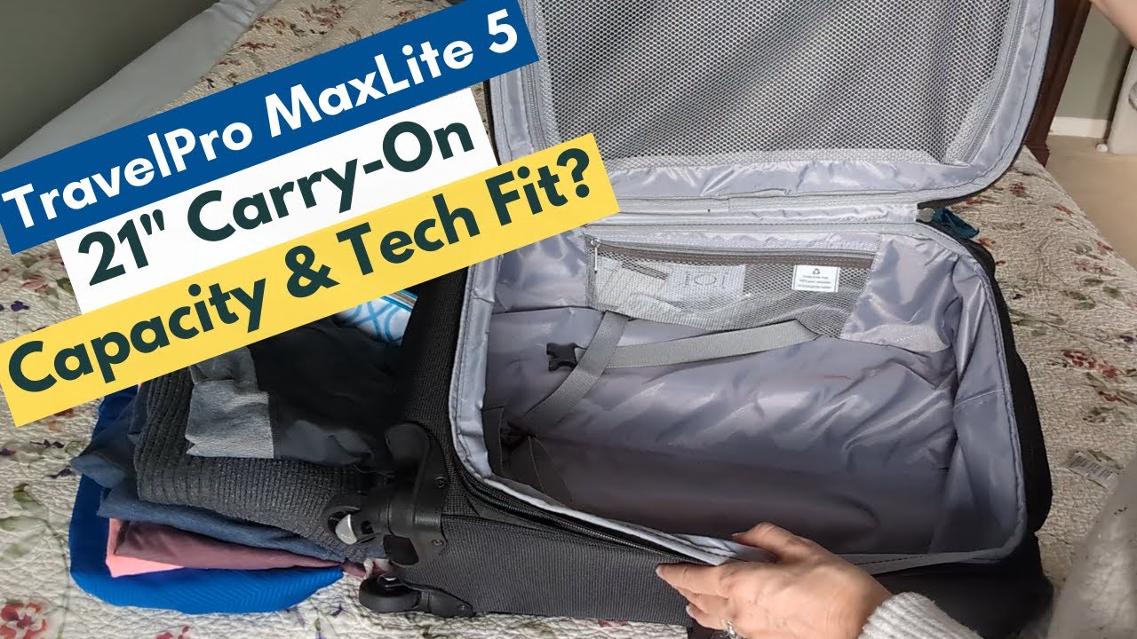 TravelPro MaxLite 5 Carry-on Luggage REVIEW & DEMO (Capacity? Tech ...
