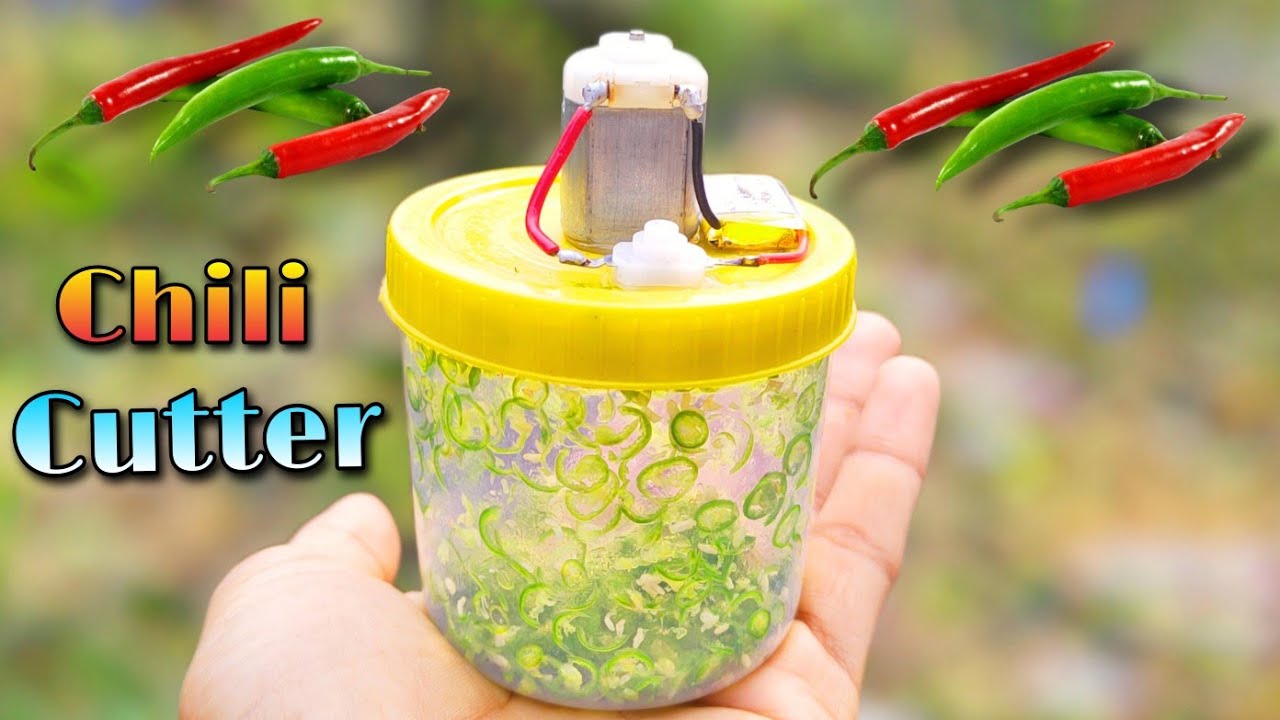 Awesome Chilli cutter machine at home - YouTube